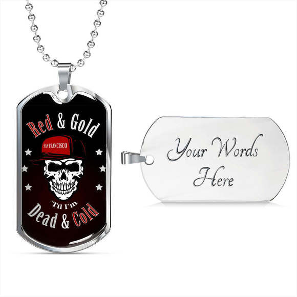 Express Your Love Gifts | Jewelry | San Francisco Fan Red Gold Dog Tag ...